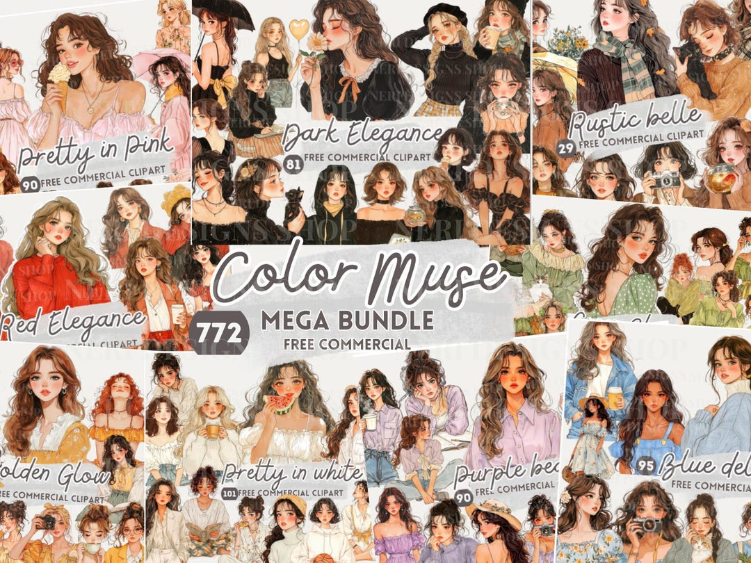 Planner Girl Watercolor Clipart, Fashion Girl Free Commercial PNG ...