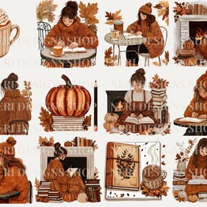 Cozy Writing in Fall Watercolor Clipart, Autumn Planner Notes Free ...