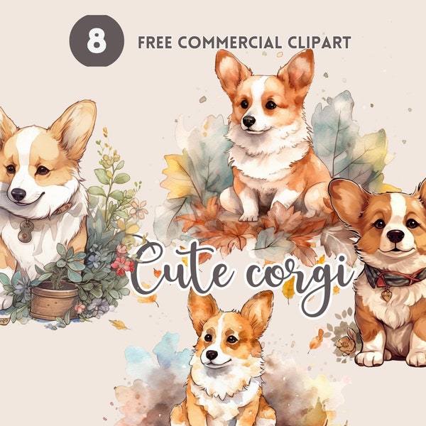 Kawaii Corgi Clipart - Etsy