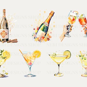 Celebration Watercolor Clipart Bundle, New Year Party Decor Free ...