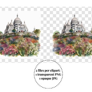 A Girl in Paris Watercolor Clipart Bundle Free Commercial France PNG ...