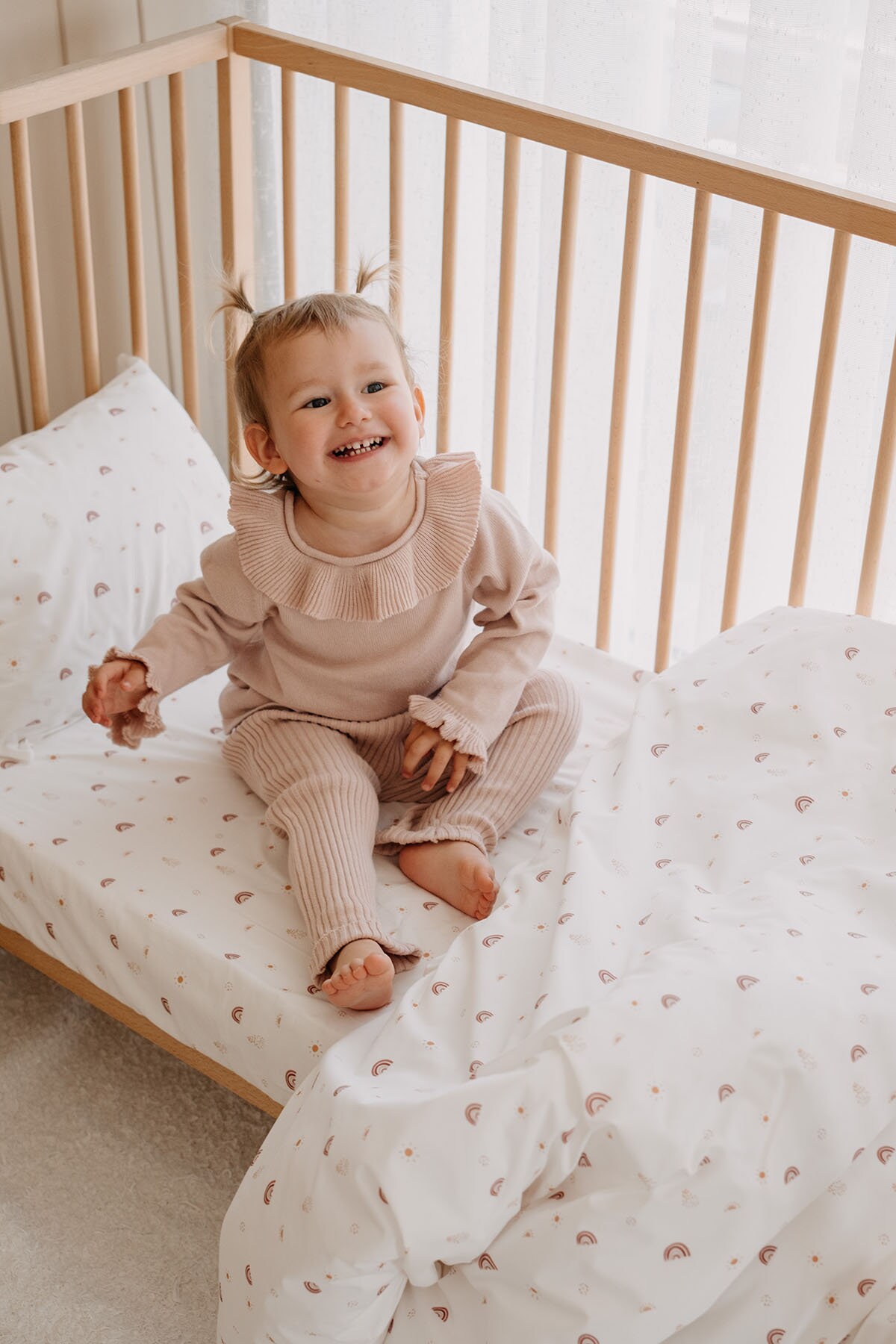 Baby Bed Linen Set, Organic Cotton Poplin Baby Bed Linen Set Duvet ...