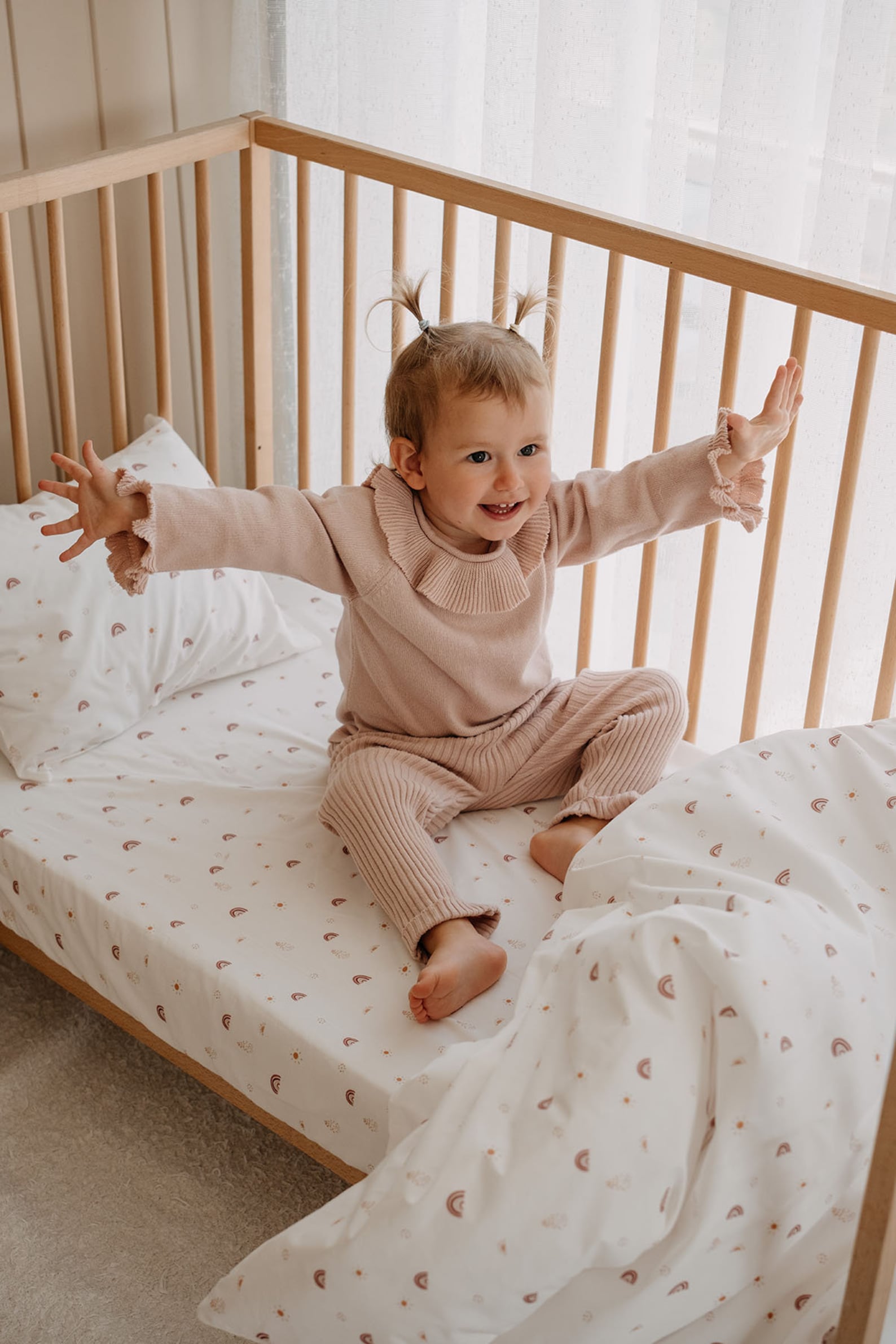 Baby Bed Linen Set, Organic Cotton Poplin Baby Bed Linen Set Duvet ...