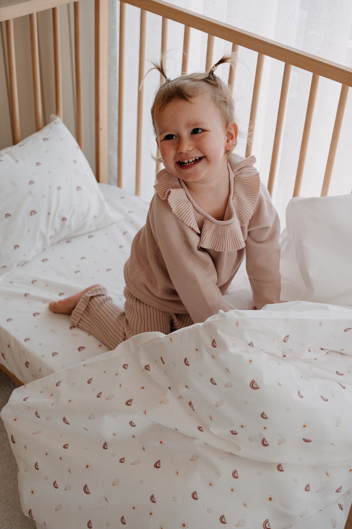 Baby Bed Linen Set, Organic Cotton Poplin Baby Bed Linen Set Duvet ...