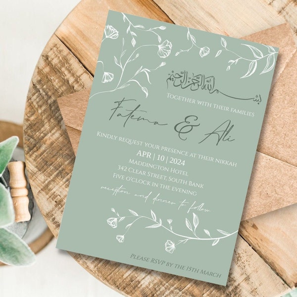 Walima Invitation - Etsy