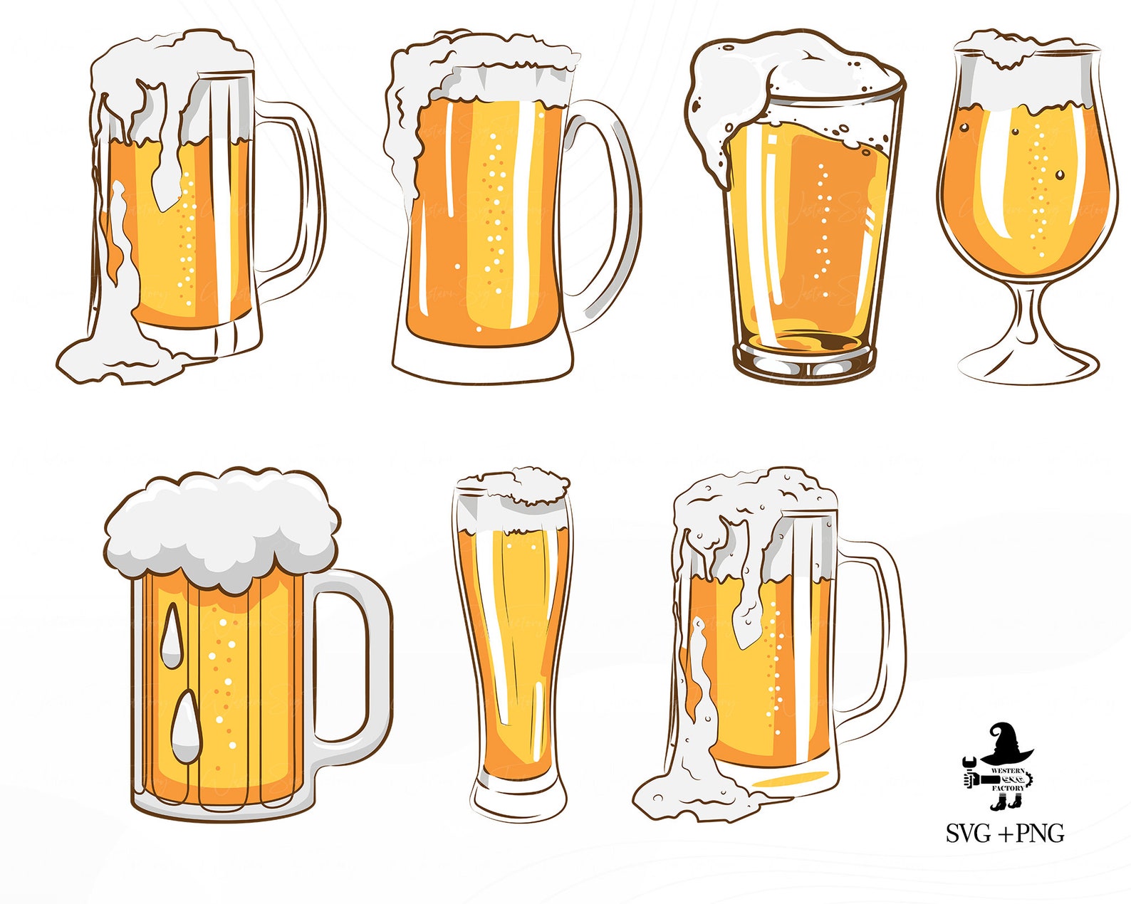 Beer Mugs Clipart - Beer Svg, Beer Mug Svg, Beer Mug Png, Beer Stein ...