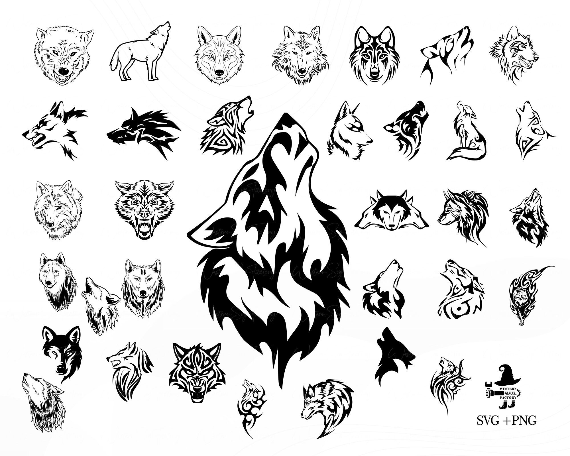Wolf Silhouette 150 Wolf SVG, Wolf Design, Wolf Tatto Design, Wolf Head ...