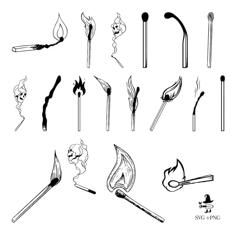Burning Matchstick SVG - Match Svg, Matches Svg, Matchbox Svg, Match ...