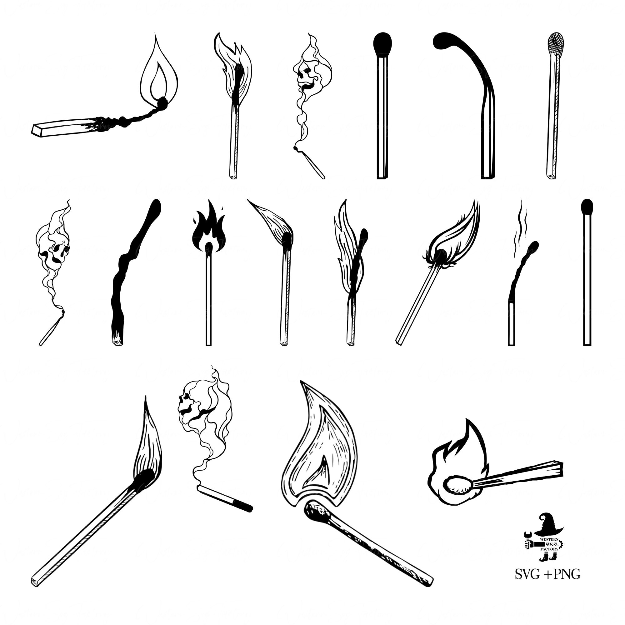 Burning Matchstick SVG - Match Svg, Matches Svg, Matchbox Svg, Match ...