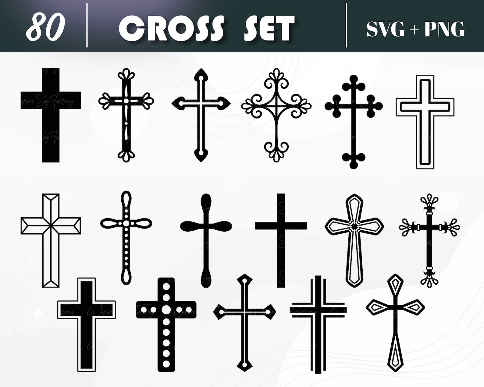 Cross SET - Cross Svg, Crosses Svg, Christian Svg, Catholic Svg ...