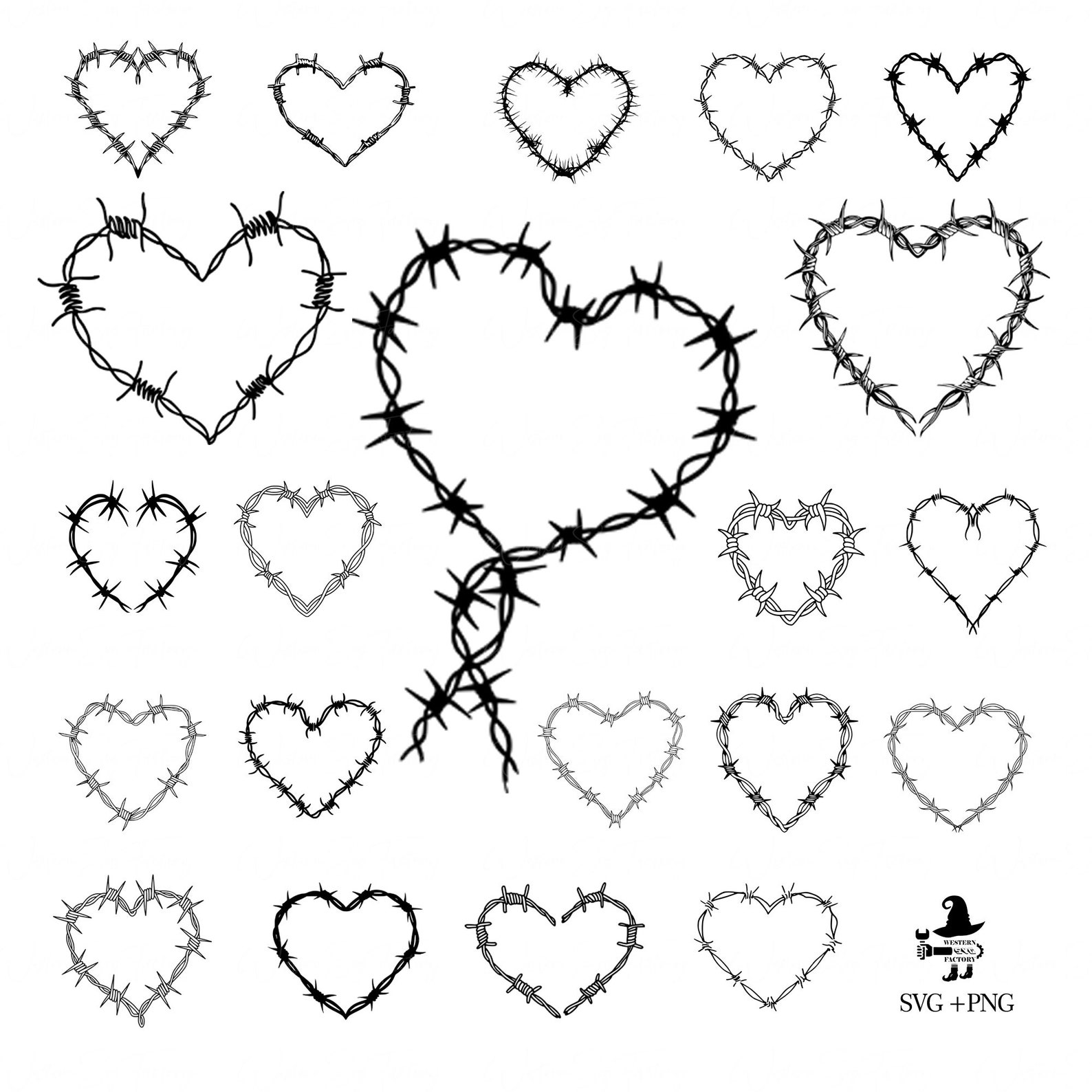 Barbed Wire Design - Barbed Wire Svg, Barbed Heart Svg, Barbed Wire Butterfly, Cross Tattoo ...