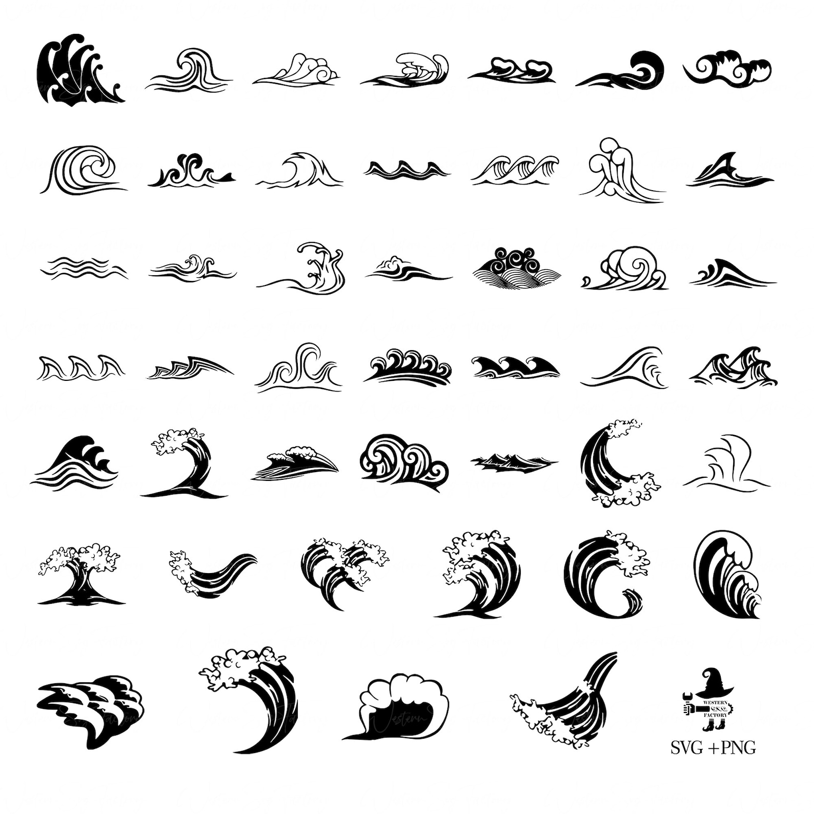 Ocean Waves Design - Ocean Waves Svg, Waves Svg, Waves Tattoo Design ...