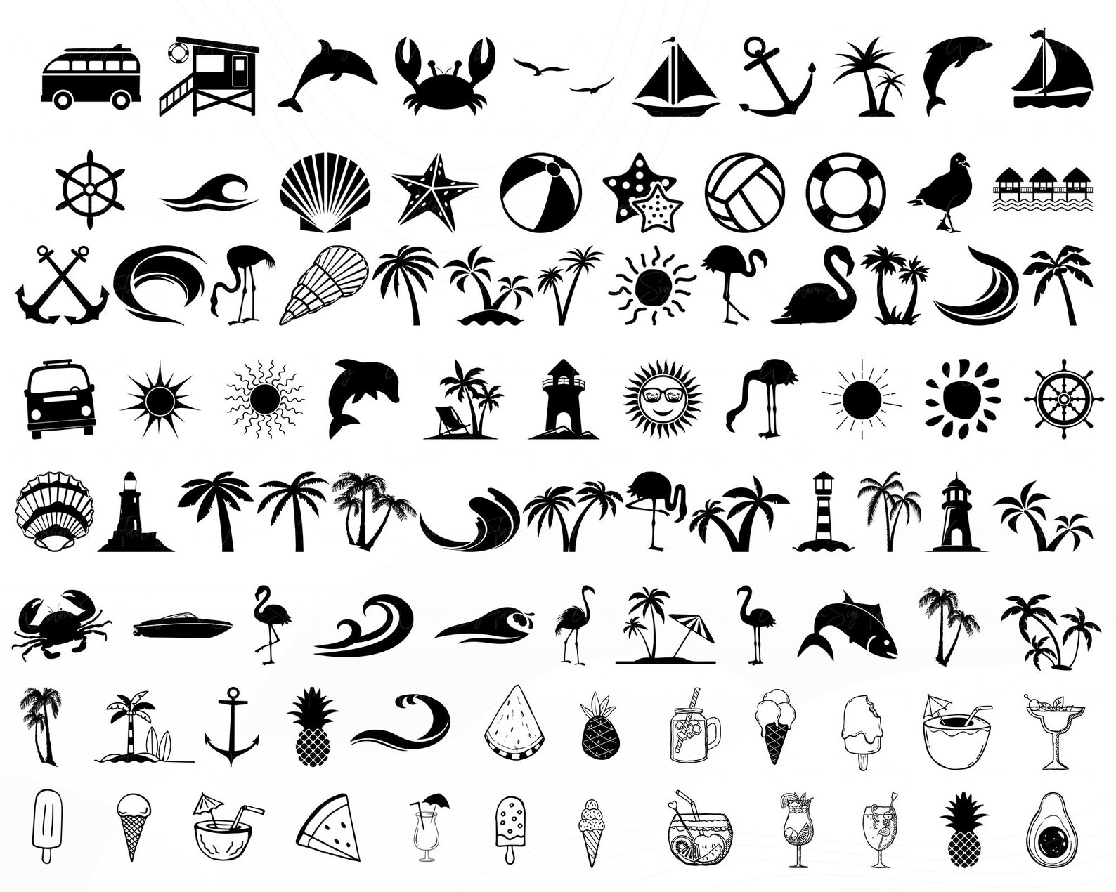 BEACH SVG COLLECTION - Beach Svg, Summer Svg, Beach Clipart, Beach Life ...