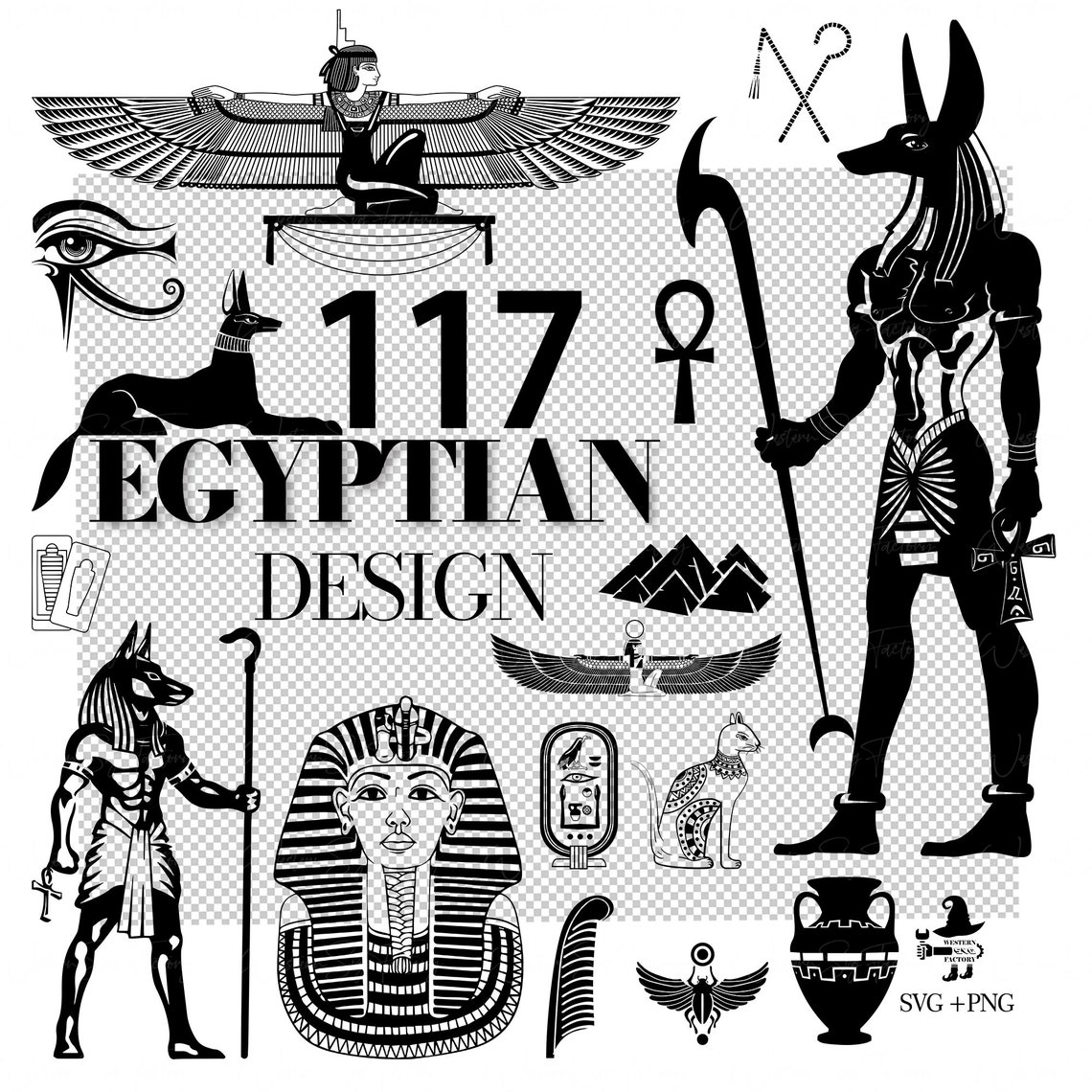 Egyptian Design - Egyptian Svg, Egyptian Symbols, Egyptian Clipart ...
