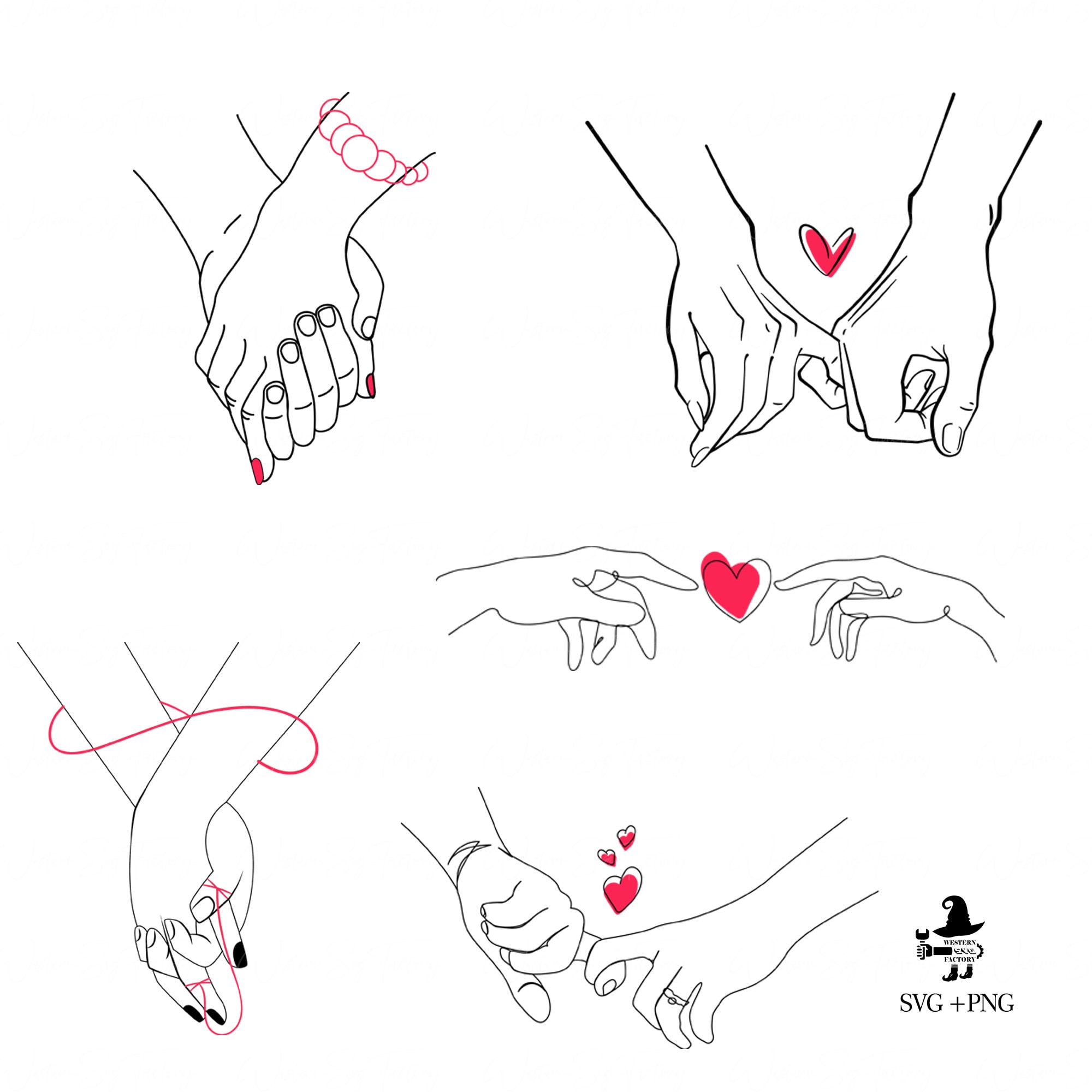 Holding Hands SVG - Holding Hands Love, Hands Svg, Couple Hands, Pinky ...
