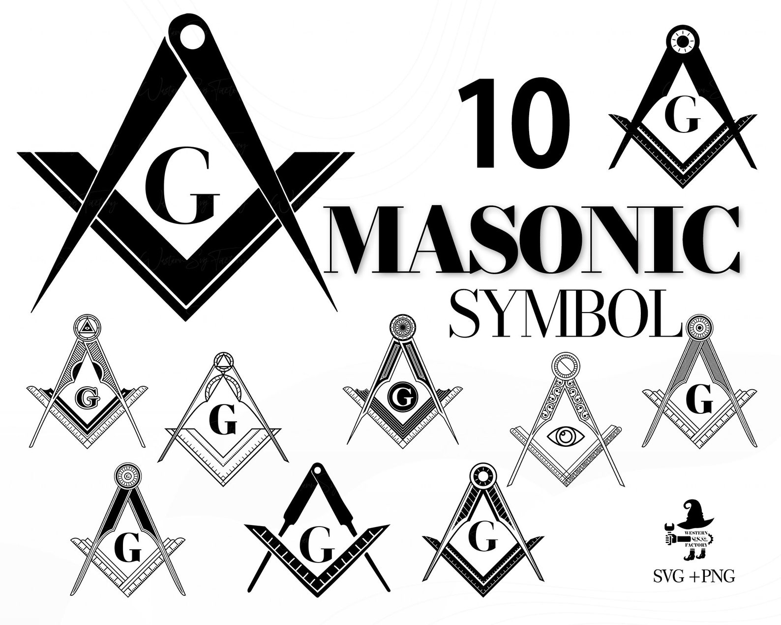 Masonic Symbol - Freemason Svg, Masonic Logo, Masonic Square and ...