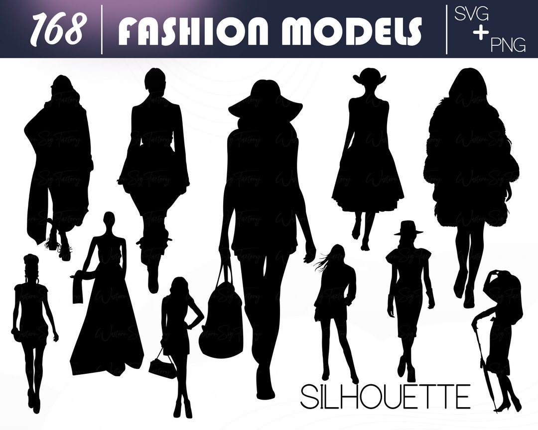 Fashion Models SVG - 168 Fashion Models Silhouette, Fashion Model Svg ...