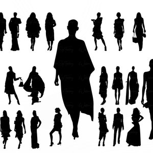 Fashion Models SVG - 168 Fashion Models Silhouette, Fashion Model Svg ...