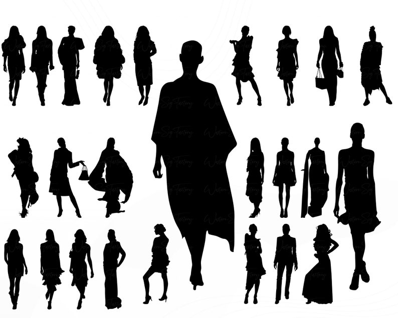 Fashion Models SVG 168 Fashion Models Silhouette, Fashion Model Svg ...