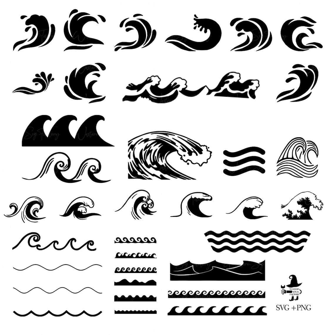 Ocean Waves Design - Ocean Waves Svg, Waves Svg, Waves Tattoo Design ...