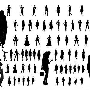 Fashion Models SVG - 168 Fashion Models Silhouette, Fashion Model Svg ...