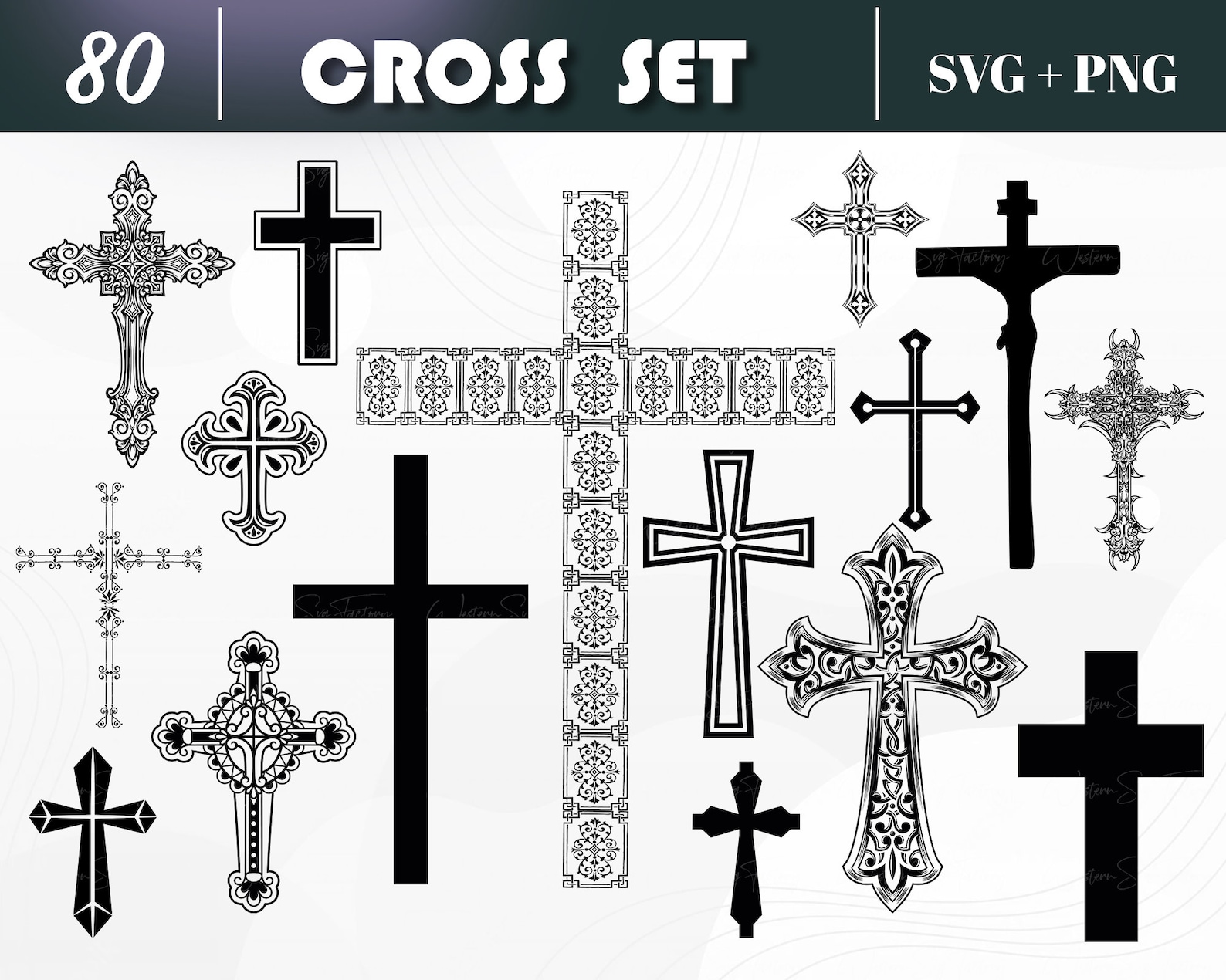Cross SET - Cross Svg, Crosses Svg, Christian Svg, Catholic Svg ...