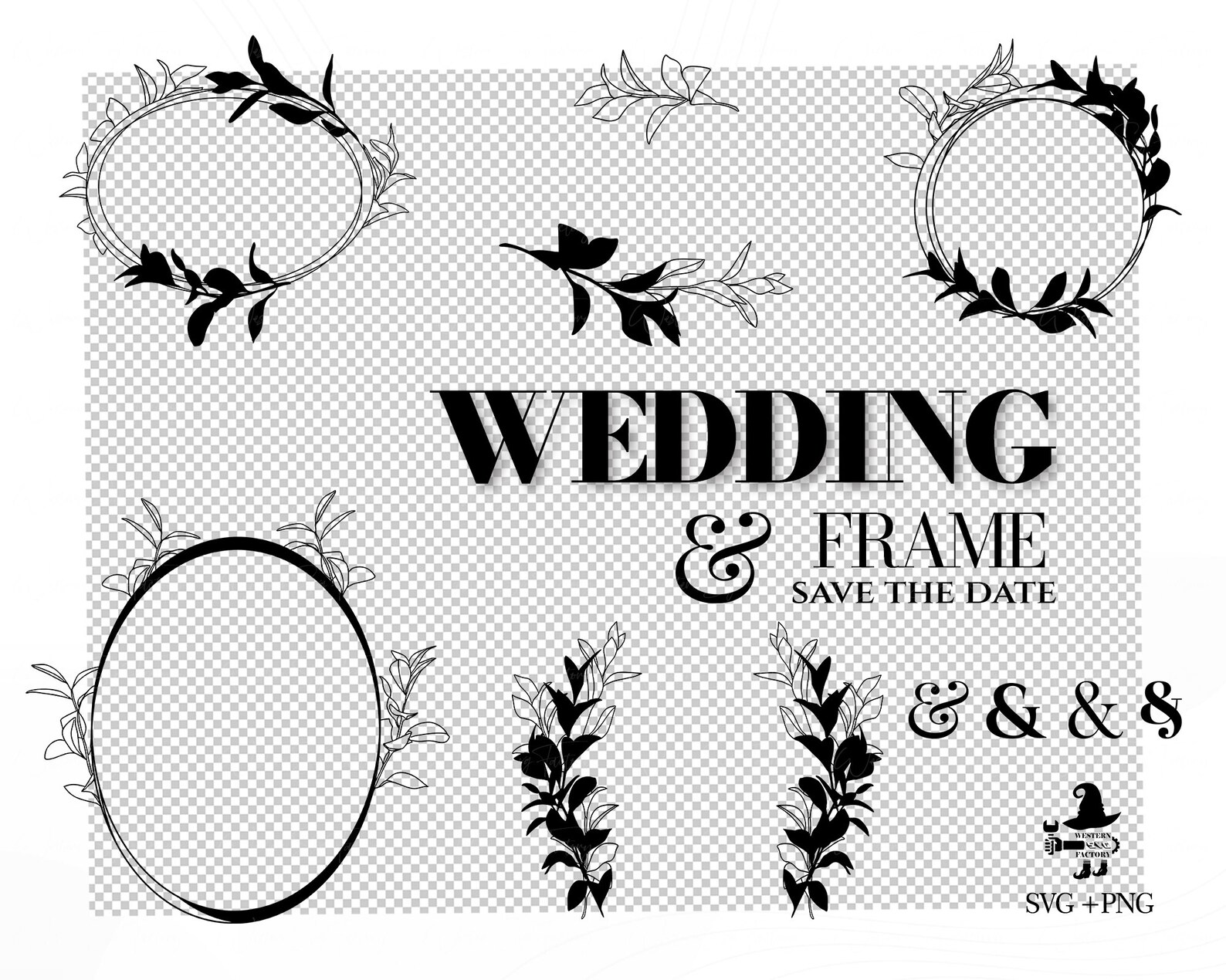 Wedding Frame - Wedding Svg, Bride Svg, Marriage Svg, Wedding Monogram ...