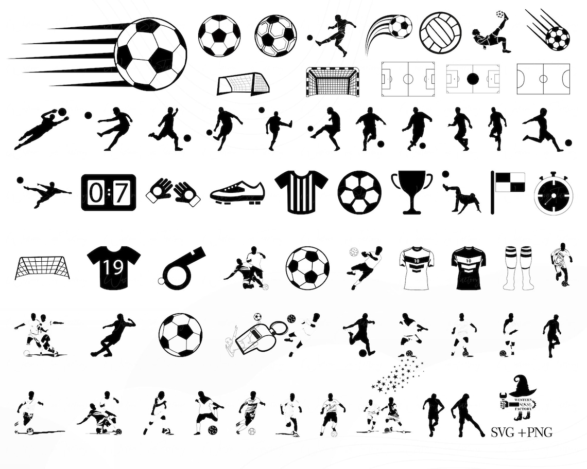 Soccer Design - Soccer Svg, Soccer Ball Svg, Football Silhouette ...
