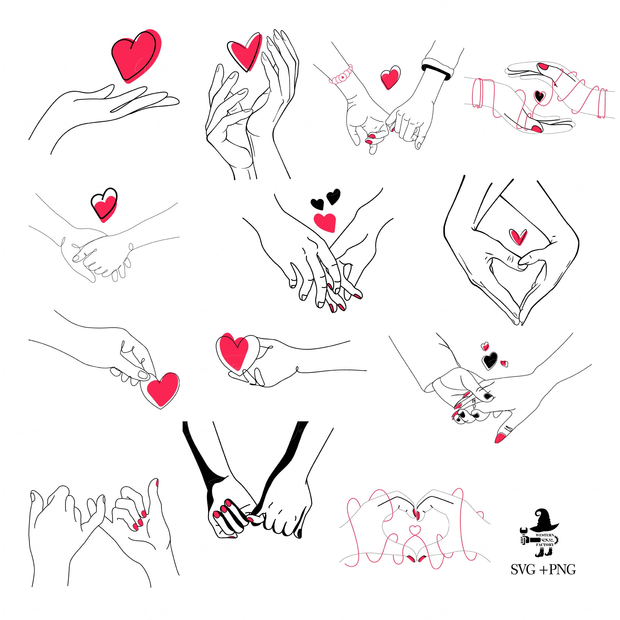Holding Hands SVG - Holding Hands Love, Hands Svg, Couple Hands, Pinky ...