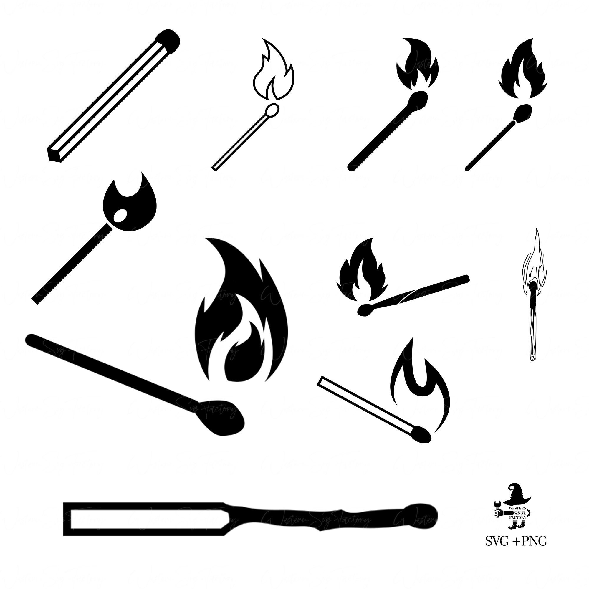 Burning Matchstick SVG - Match Svg, Matches Svg, Matchbox Svg, Match ...