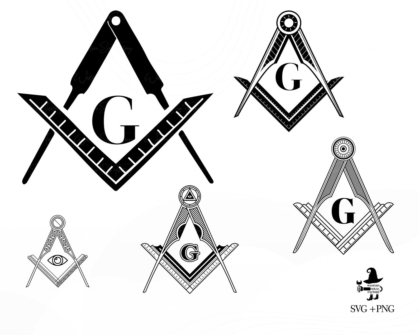 Masonic Symbol - Freemason Svg, Masonic Logo, Masonic Square and ...