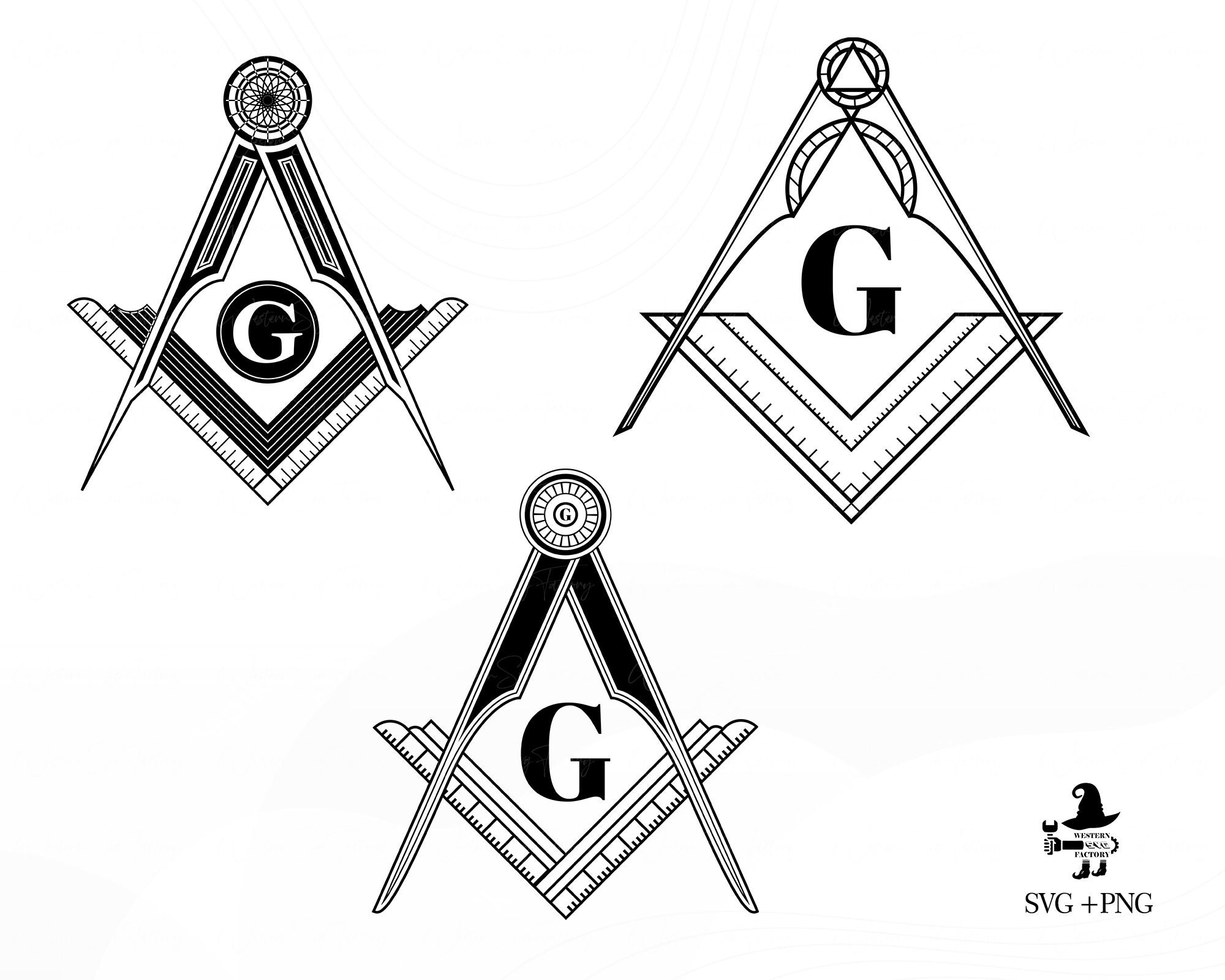 Masonic Symbol - Freemason Svg, Masonic Logo, Masonic Square and ...
