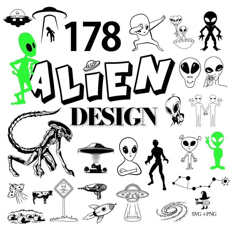 Alien Head Svg - Etsy