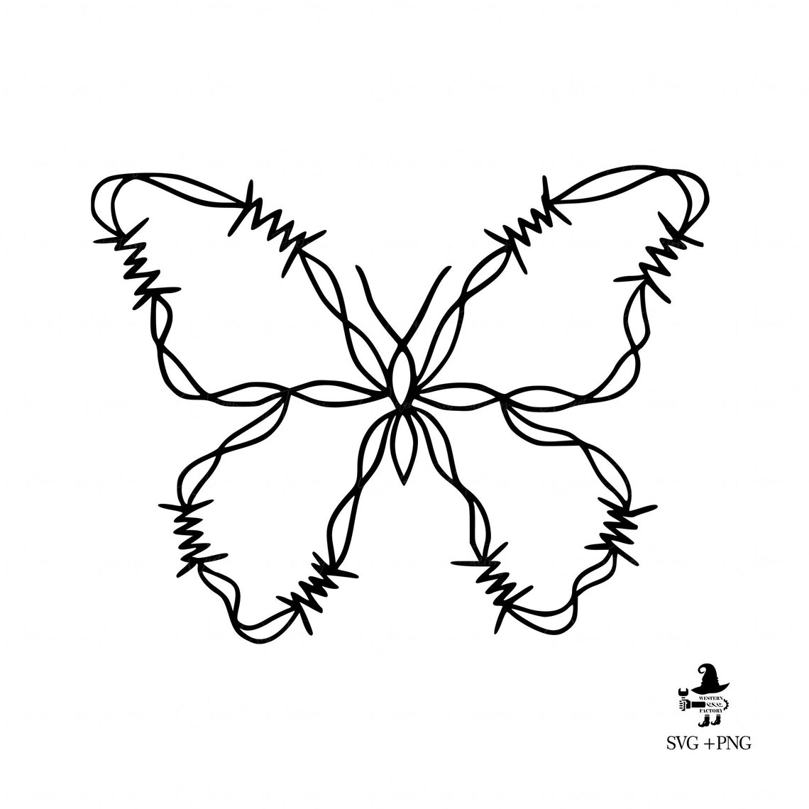 Barbed Wire Design - Barbed Wire Svg, Barbed Heart Svg, Barbed Wire ...