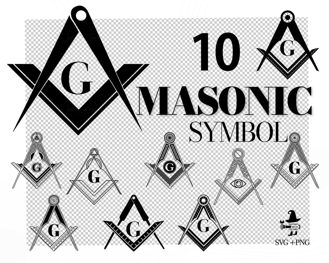 Masonic Symbol Freemason Svg, Masonic Logo, Masonic Square and Compass ...