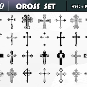 Cross SET Cross Svg, Crosses Svg, Christian Svg, Catholic Svg ...