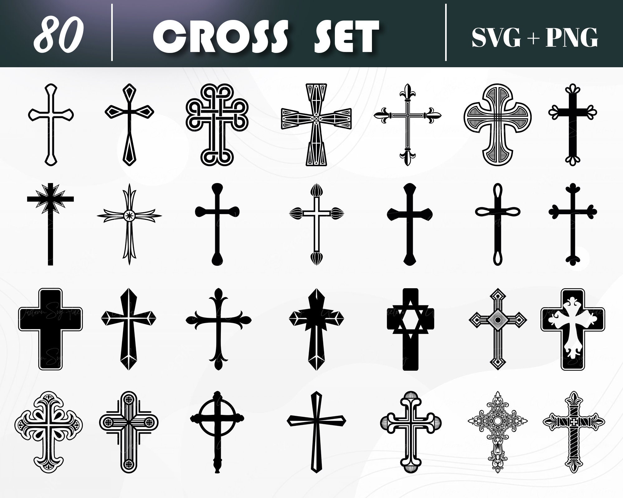 Cross SET - Cross Svg, Crosses Svg, Christian Svg, Catholic Svg ...