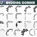 Wedding Corner SVG - Corner Svg, Heart Corner Svg, Corner Clipart, Leaf ...