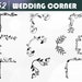Wedding Corner SVG - Corner Svg, Heart Corner Svg, Corner Clipart, Leaf ...
