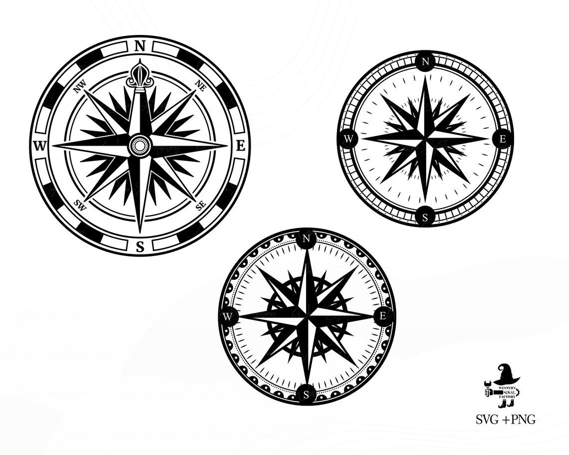 Compass SVG, Nautical Compass Svg, Compass Clipart, Compass Tattoo ...