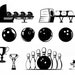 Bowling Collection Set- Bowling Svg, Bowling Silhouette, Bowling ...
