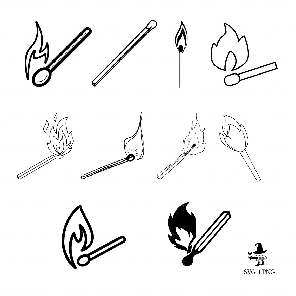 Burning Matchstick SVG Match Svg, Matches Svg, Matchbox Svg, Match ...