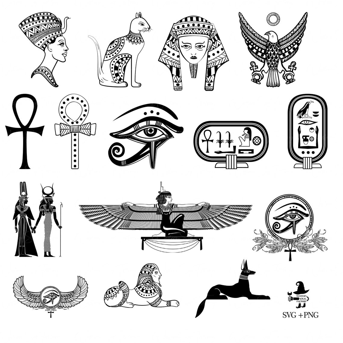 Egyptian Design - Egyptian Svg, Egyptian Symbols, Egyptian Clipart ...
