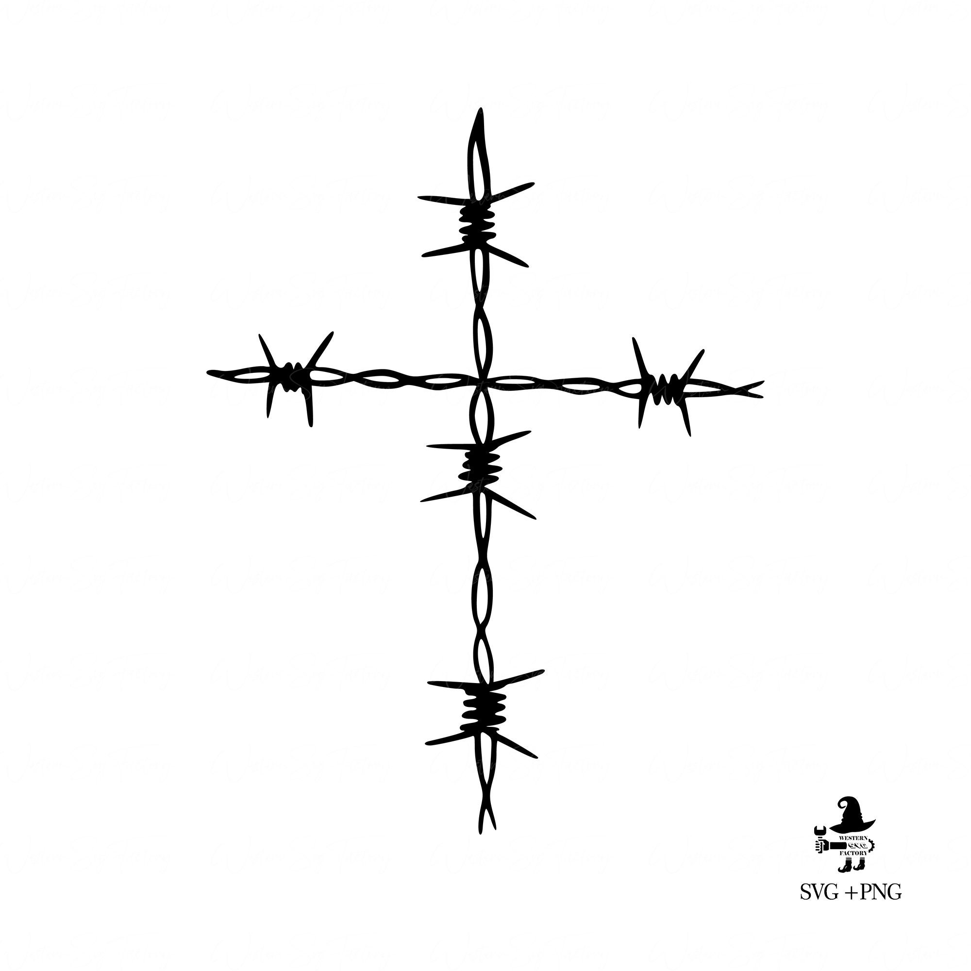 Barbed Wire Design - Barbed Wire Svg, Barbed Heart Svg, Barbed Wire ...