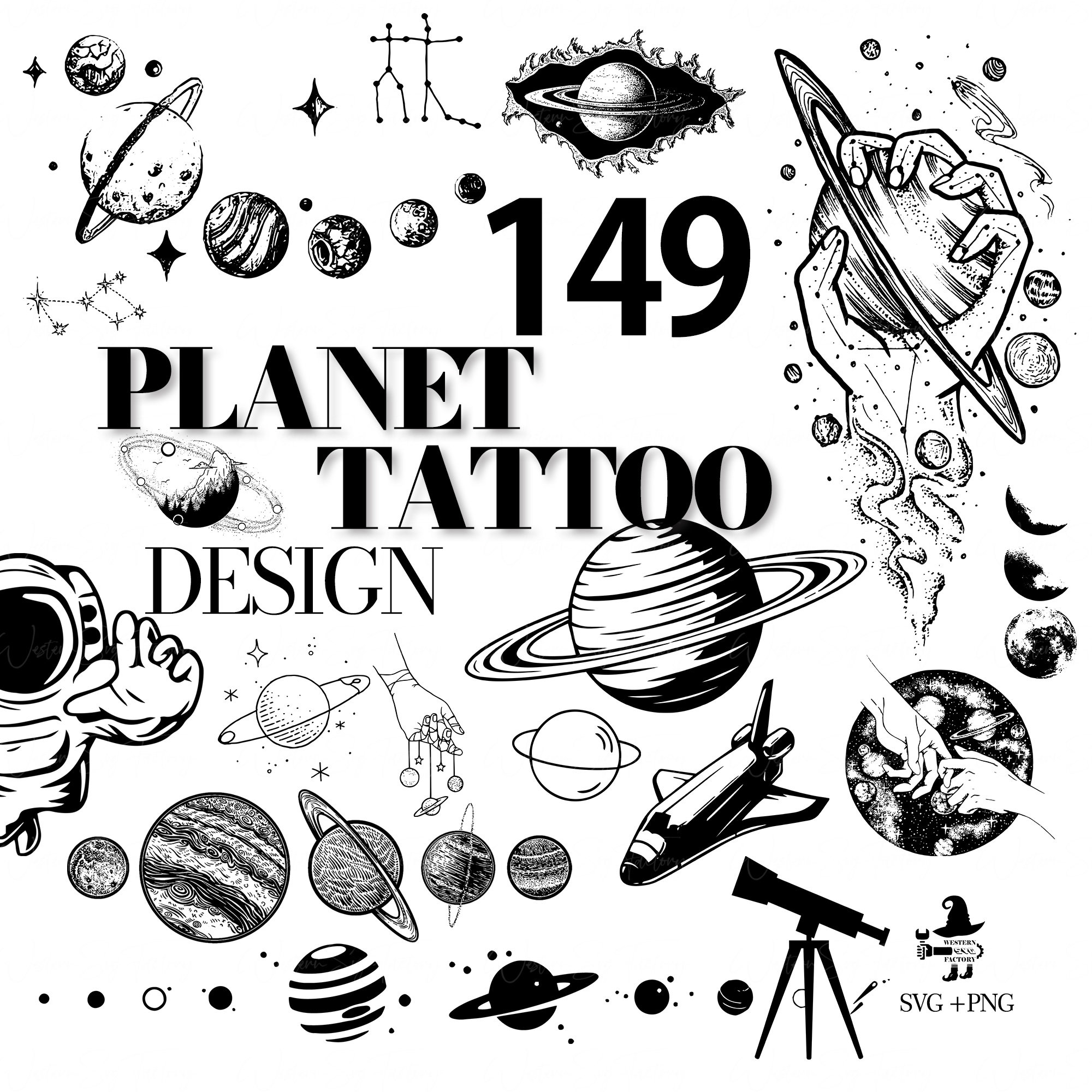 Planet Tattoo Designs