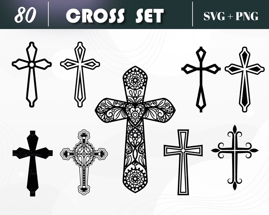 Cross SET - Cross Svg, Crosses Svg, Christian Svg, Catholic Svg ...