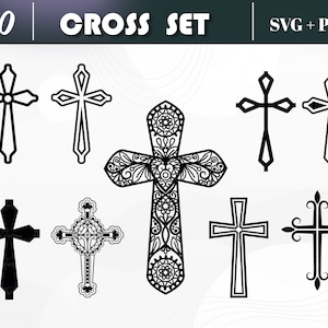 Cross SET Cross Svg, Crosses Svg, Christian Svg, Catholic Svg ...