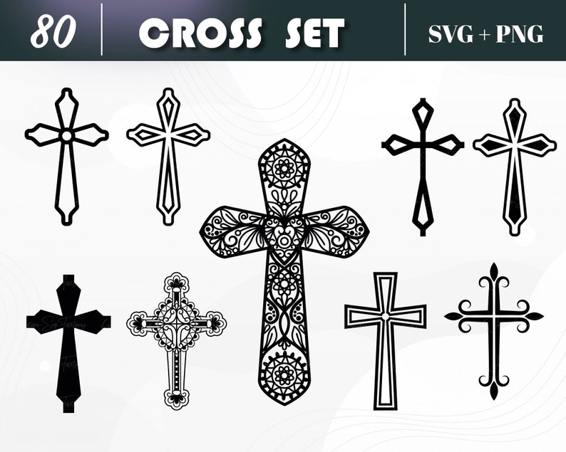 Kreuz SET - Kreuz svg, Kreuze svg, christliche svg, katholisch svg, christliches Kreuz svg ...