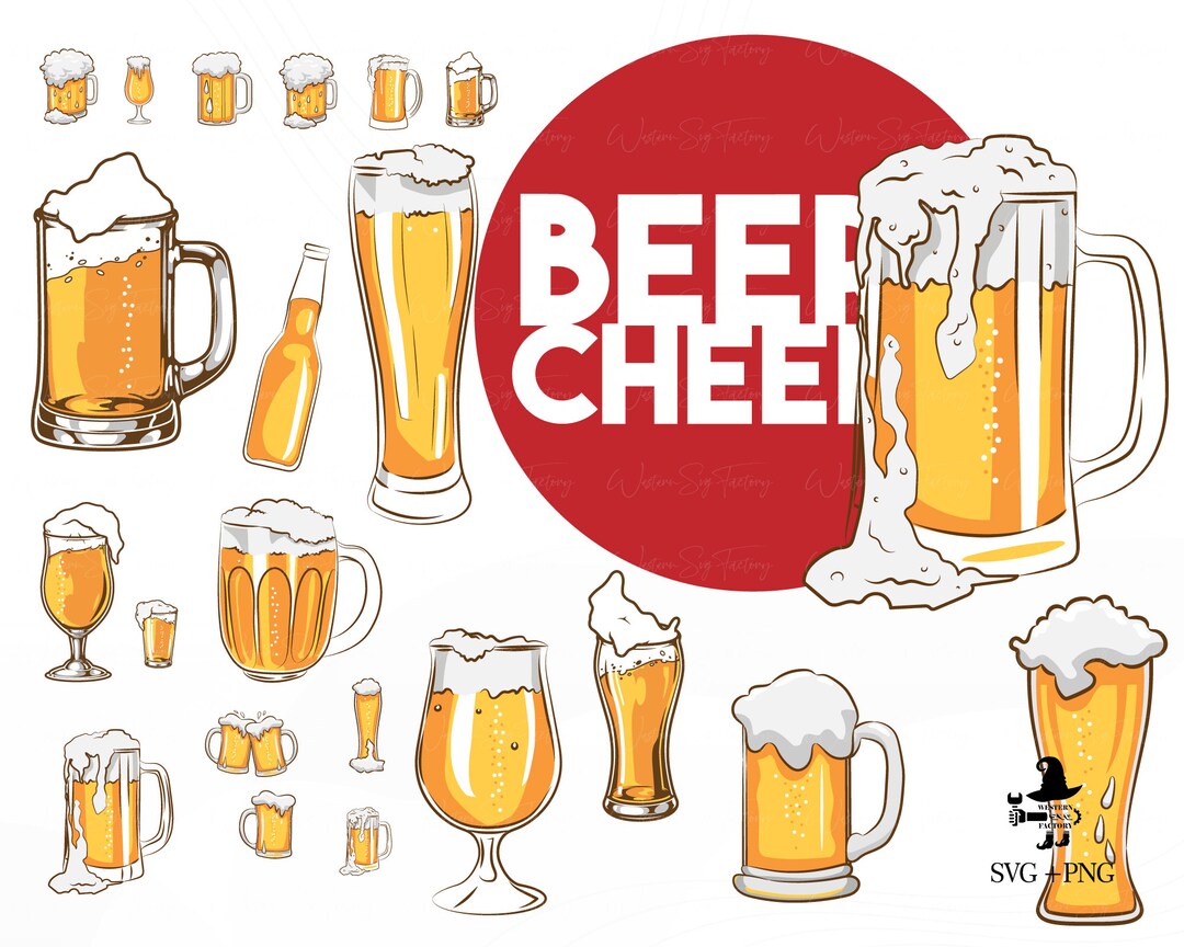 Clipart de chopes à bière bière svg, chope de bière svg, chope de bière ...