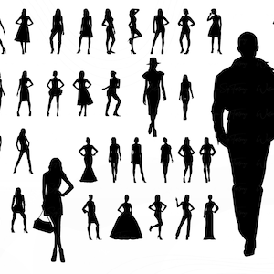 Fashion Models SVG - 168 Fashion Models Silhouette, Fashion Model Svg ...